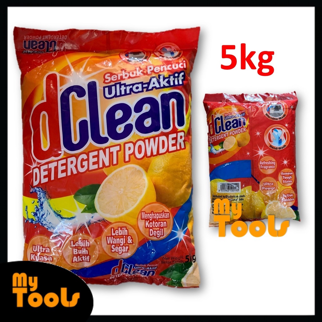 Mytools D Clean Washing Detergent Powder Laundry Serbuk Pencuci 5kg ...