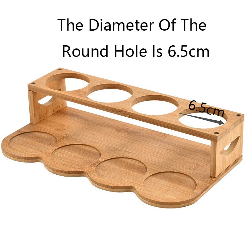 Household Oil Bottle Wooden Shelf Bracket Glass Oil Bottle With Wooden ...