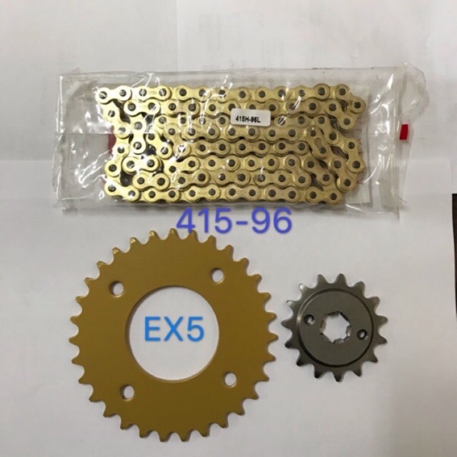 Honda Ex5 415-96 spoket chain gold 1 set Honda GBOJ | Shopee Malaysia