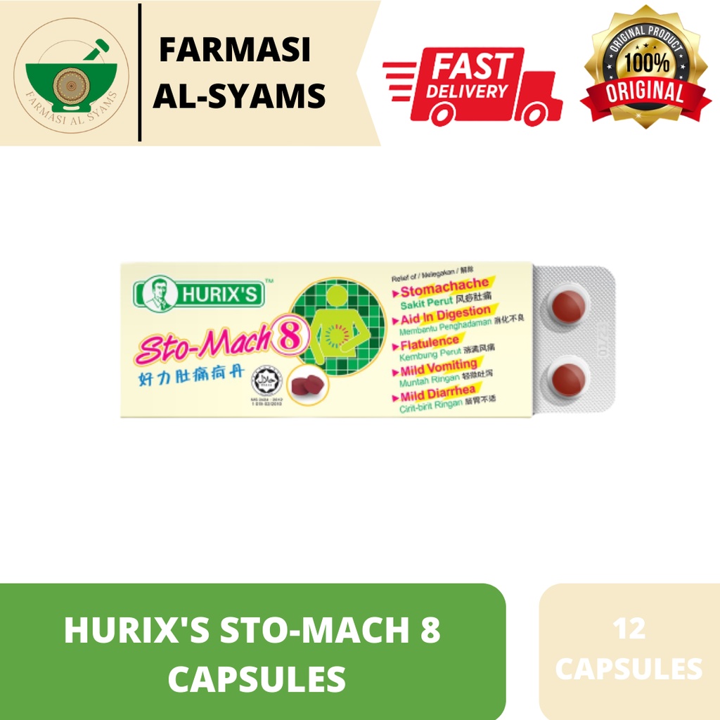 Hurix's Sto-Mach 8 Tablet (12's) | Shopee Malaysia