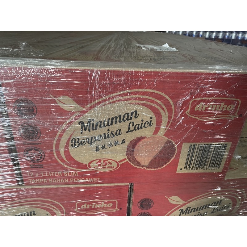 DRINHO MINUMAN AIR KOTAK 1 LIT X 12 PACK BUNGA/LYCHEE /SOYA BEAN/WINTER ...
