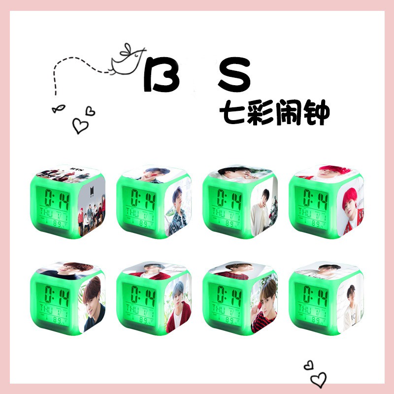 BTS Christmas Pictorial Kim Taehyung Colorful Alarm Clock Creative ...