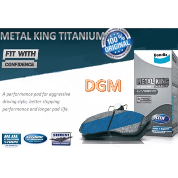 Bendix Metal King Brake Pad Front (DB1345MKT) - Toyota Camry ACV36 ...