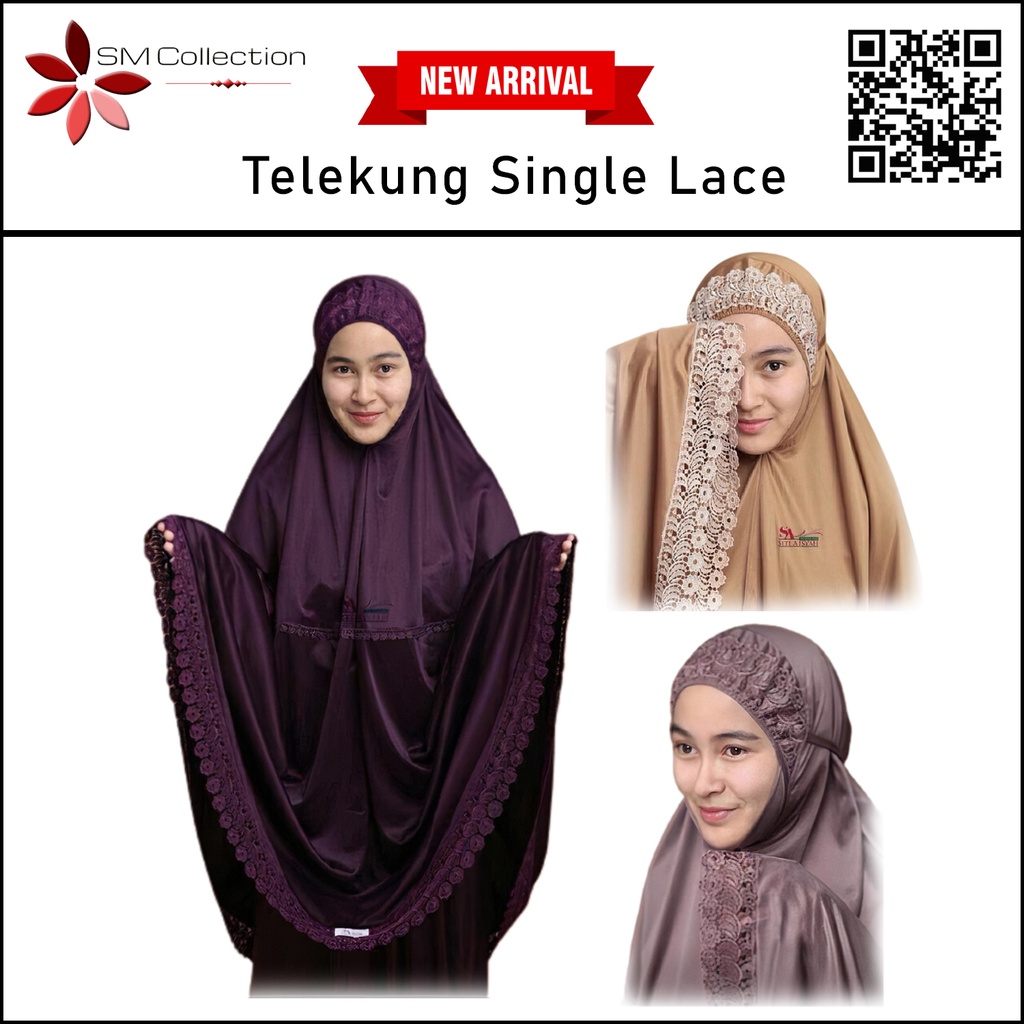 Telekung Single Lace Exclusive / Telekung Dewasa / Telekung Exclusive ...