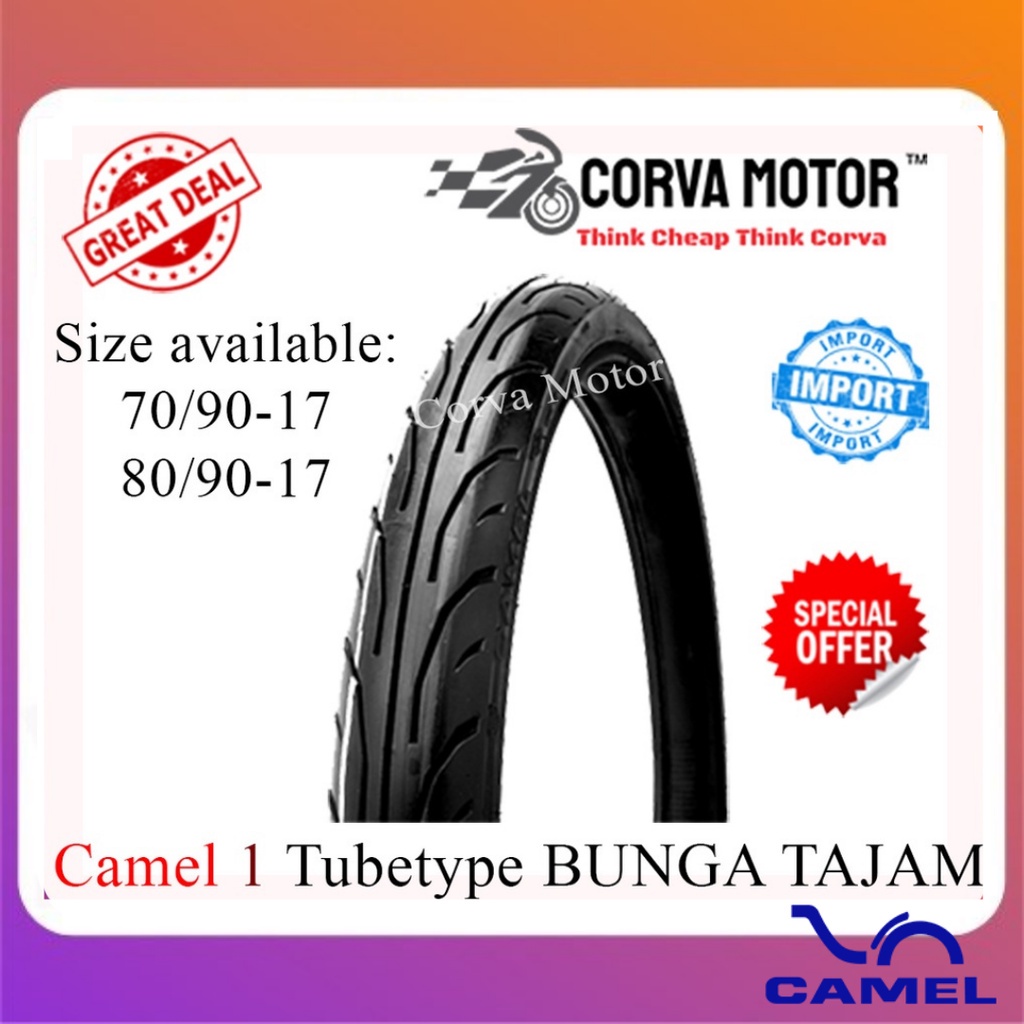 Corva Motor Tayar Camel Cm1 Tayar Tiub Motosikal Camel Cm-1 Tayar Bunga ...