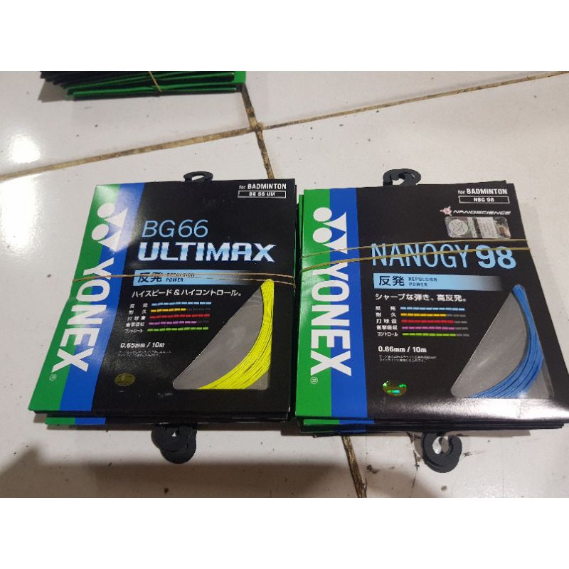 Yonex BG 66 ULTIMAX JP And NANOGY 98 JP badminton Racket Strings 100% ...