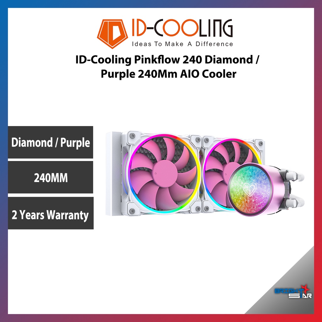 ID-COOLING LIQUID COOLER / PINKFLOW 240 DIAMOND 240MM AIO (PINK) - 2 ...