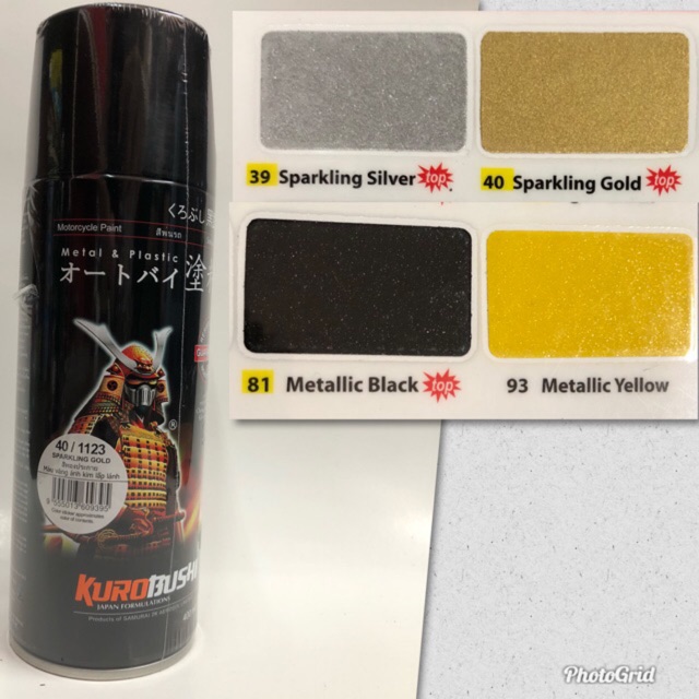 Samurai Spray - Sparkling silver , Sparkling Gold, Metalic Black ...