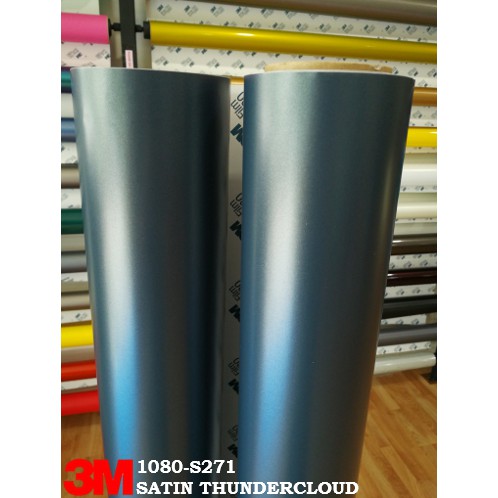 3M Satin Thundercloud 1080 Car Wrap Vinyl Film S271 Satin Grey Blue ...