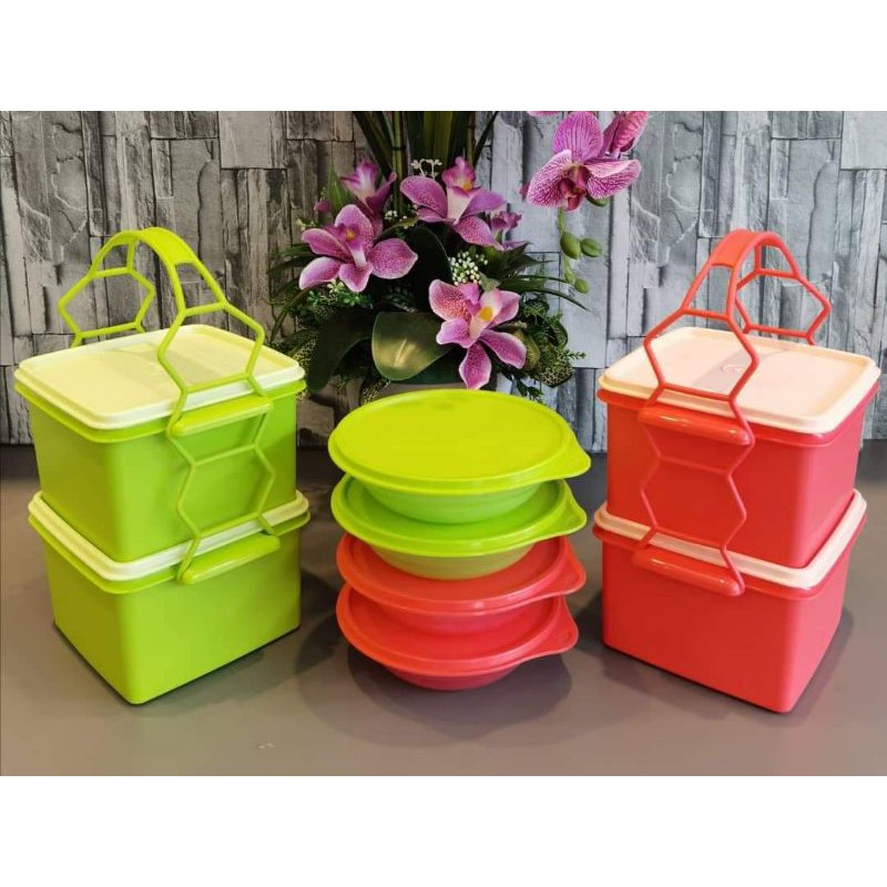 Tupperware Double Deep with Cariolier (Mangkuk Tingkat / Tiffin ...
