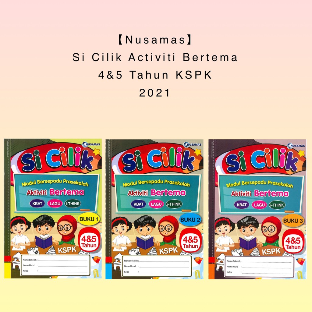 【Nusamas】Buku Latihan Prasekolah: Si Cilik Activiti Bertema 4&5 Tahun ...