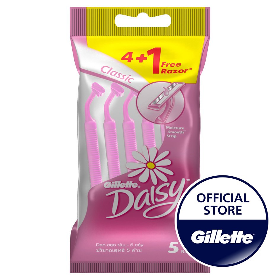 Gillette Daisy Classic Disposable Razor (4 + 1s) | Shopee Malaysia