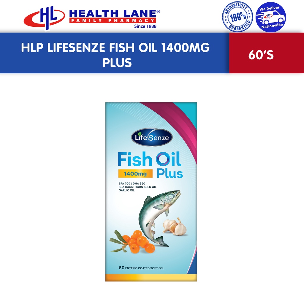 HLP Lifesenze Fish Oil 1400mg Plus (60's) | Shopee Malaysia