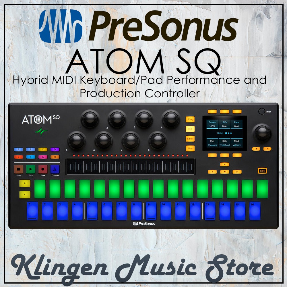 PreSonus ATOM SQ Keyboard Pad Hybrid MIDI Performance and Production ...