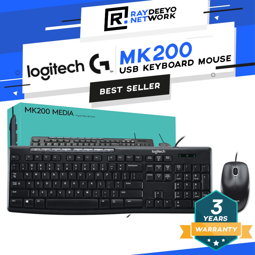 Logitech MK200 USB Keyboard and Mouse Combo [Extra Media Keys] | Shopee Malaysia