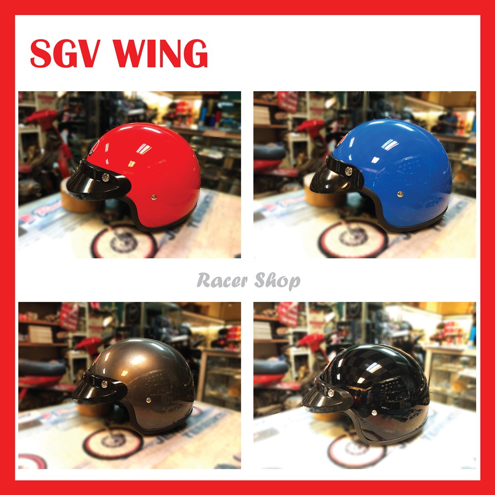 SGV WING Helmet, Adult Helmet, Motorcycle - Red / Blue / Grey / Black ...
