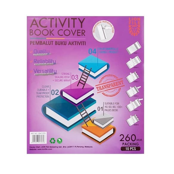 Lion File Transparent 260mm Activity Book Cover 10pcs | Shopee Malaysia