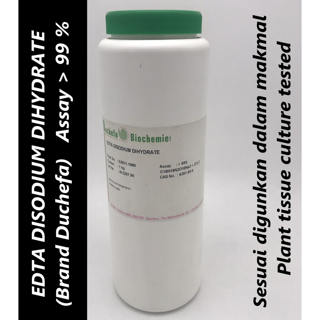 10g EDTA DISODIUM DIHYDRATE (Brand Duchefa) Assay > 99 %. Sesuai ...