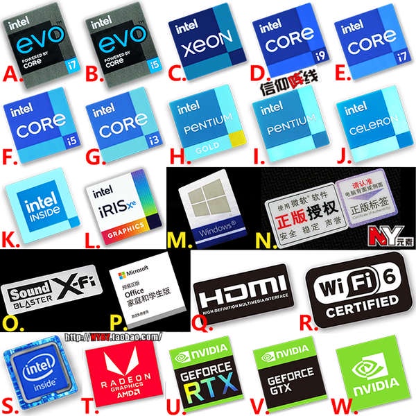 New Style Original 11th Generation core i7 i5 i3 win10 Sticker Notebook ...