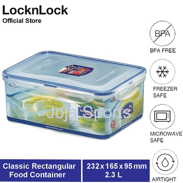 LocknLock HPL825 Classic Rectangular Tall Food Container 2.3L ( elianware tupperware ) | Shopee ...