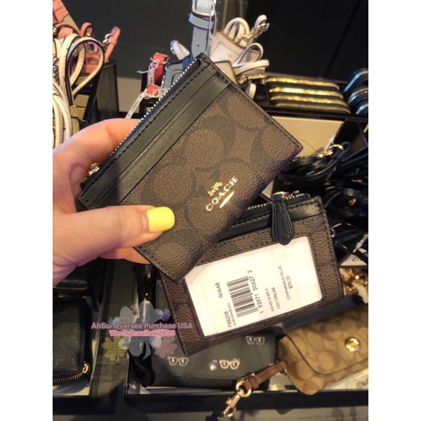 Coach Mini Skinny ID Case in Signature Canvas | Shopee Malaysia