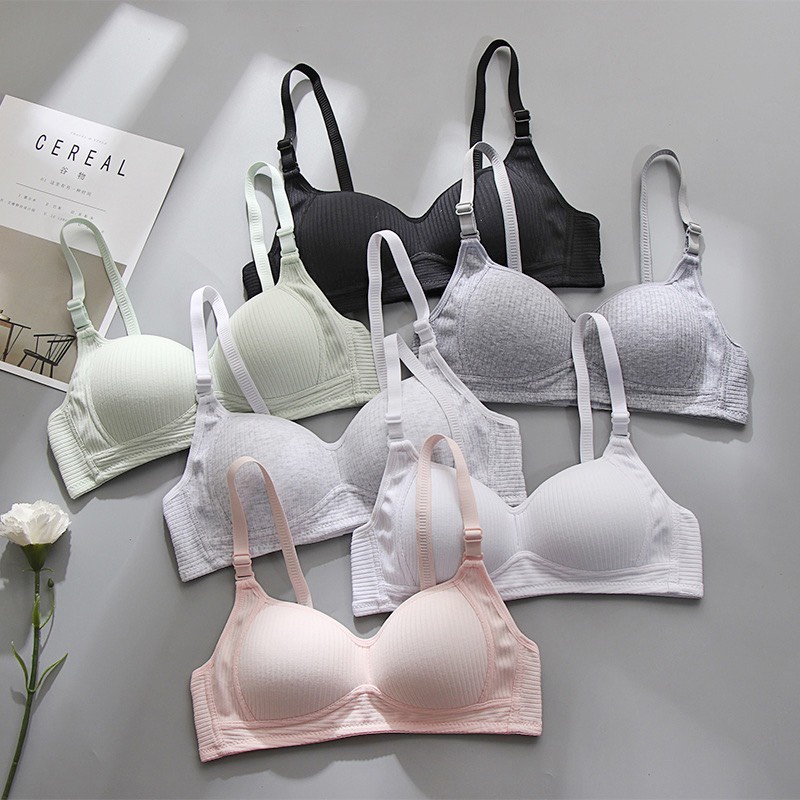 Bras - Girls' Bras Rimless Thin Padded Soft Cotton Breast Form A100 ...