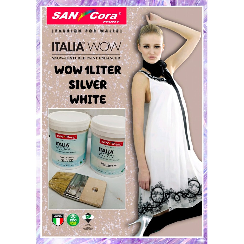 1LITER SANCORA ITALIA WOW Snow Textured Special Effect Wall Paint(1L ...