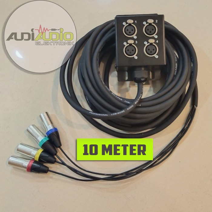 Snake Cable 4ch + Stage Box STX And Jack Male GEISLER Length 10 Meters ...
