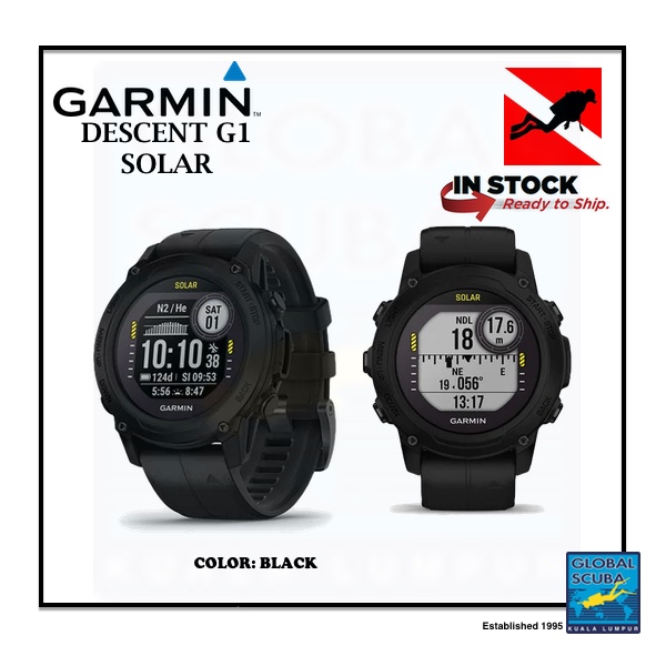 Garmin Descent G1 Solar Dive Computer Divecom Multi Sports Smart Watch ...