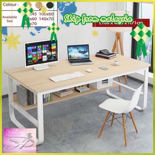 A#33 Multi-Sizes Home Office Table Steel And Wood Computer Desk With ...