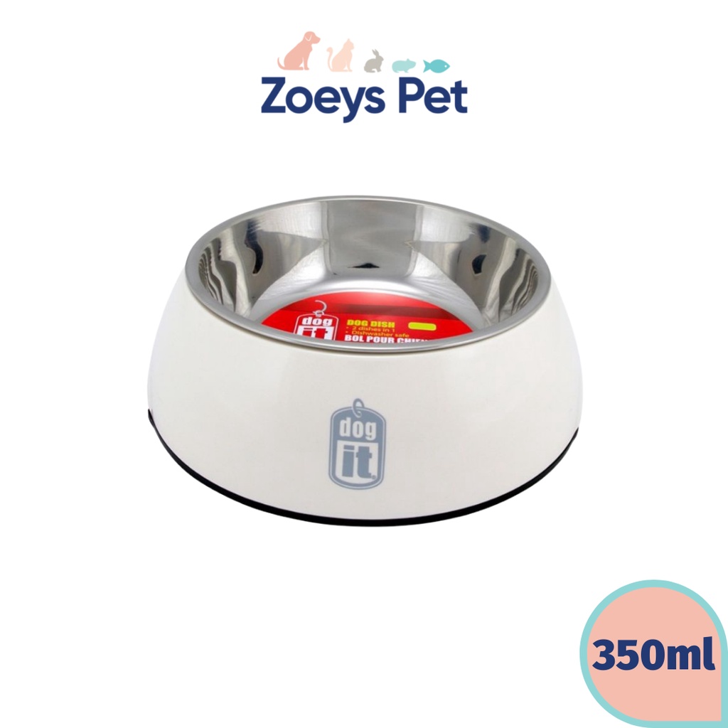 DOGIT 2in1 Durable Bowl With Stainless Steel Insert Small 350ml ...