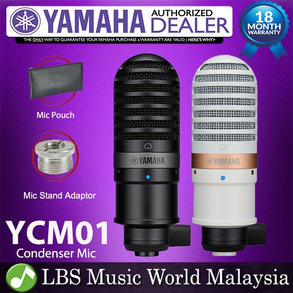 Yamaha YCM01 Cardioid Condenser Microphone with Mic Stand Adapter and Pouch (YCM 01) | Shopee ...