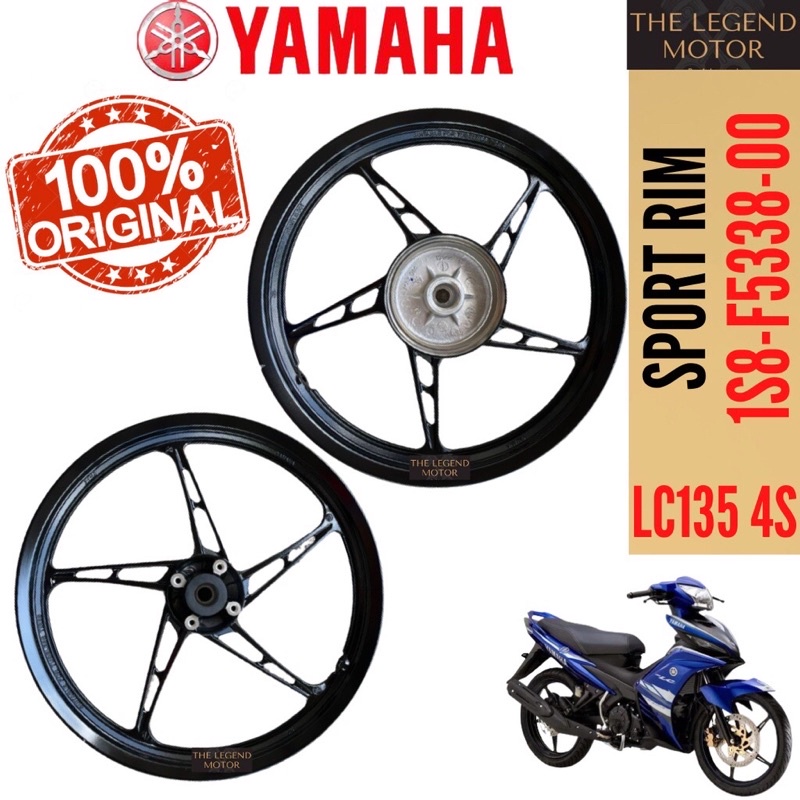 YAMAHA LC 135LC LC135 V1 V3 V4 V5 V6 Original Sport Rim Cast Wheel Rim Set Standard STD Yellow ...