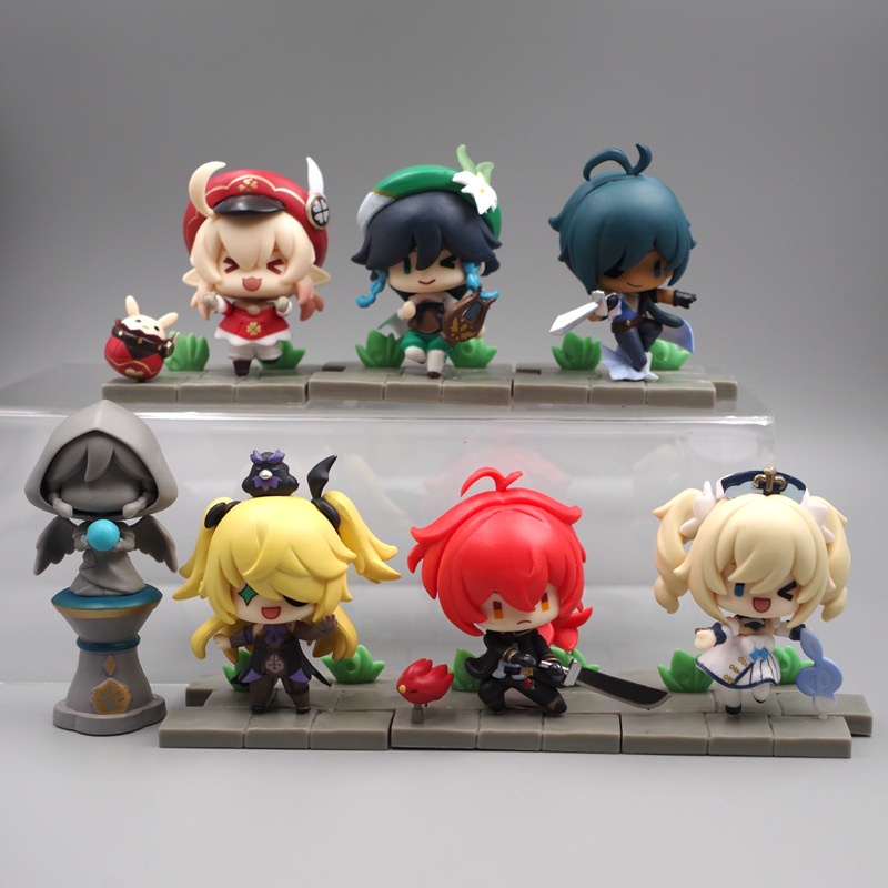 Genshin Impact Figure Mini Collection Klee Venti Kaeya Diluc Barbara ...