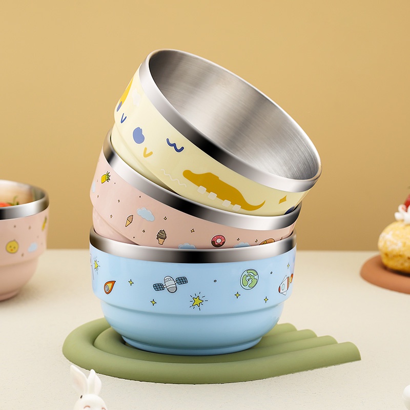Food Grade Kids Bowl 316 Stainless Steel Children's Bowl Dinnerware ...