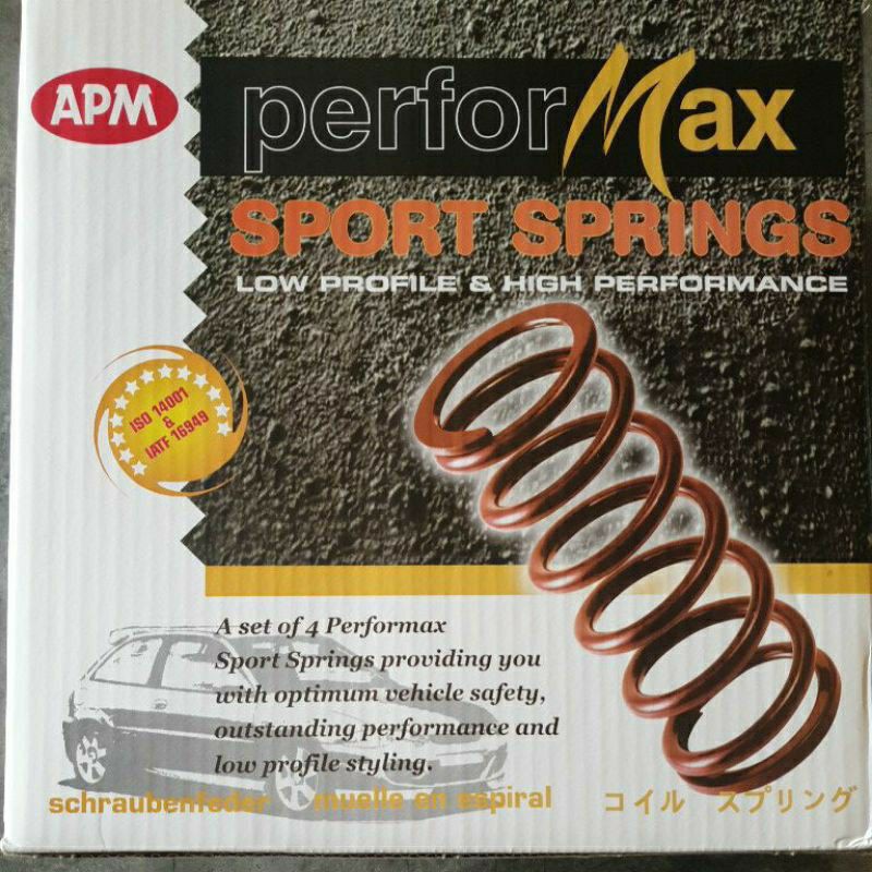 PERODUA MYVI, MYVI LAGI BEST SPORT SPRING 4PCS APM PERFORMAX | Shopee ...