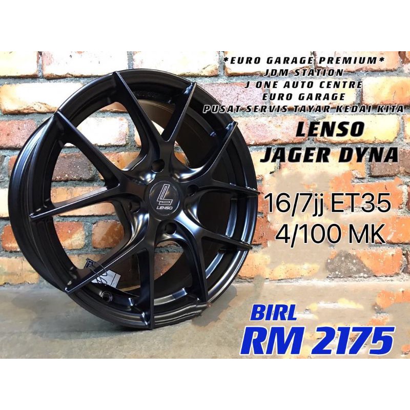 LENSO JAGER DYNA 16INC SPORT RIM BARU WAJA PERSONA SAGA BT3 VVT ...