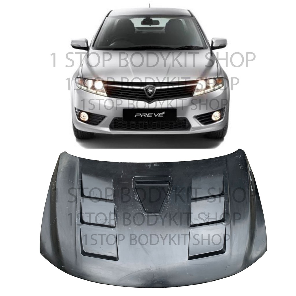 PROTON PREVE FRONT BONNET FIBER(FIBERGLASS)SKIRT LIP BODYKIT | Shopee ...