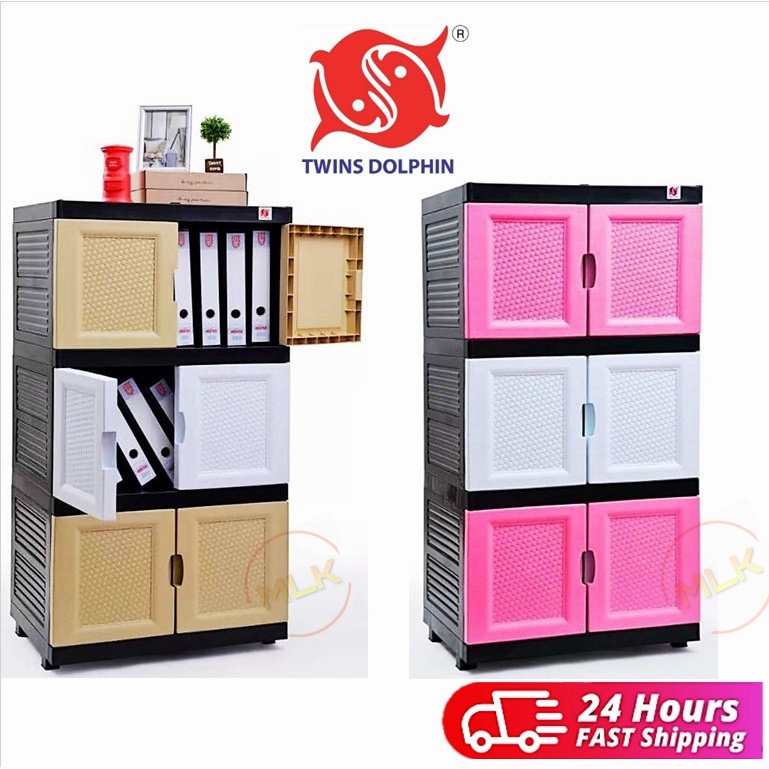 MLK 3 TIER PLASTIC DRAWER /CABINET/STORAGE TWINS DOLPHIN 243/3 / ALMARI ...