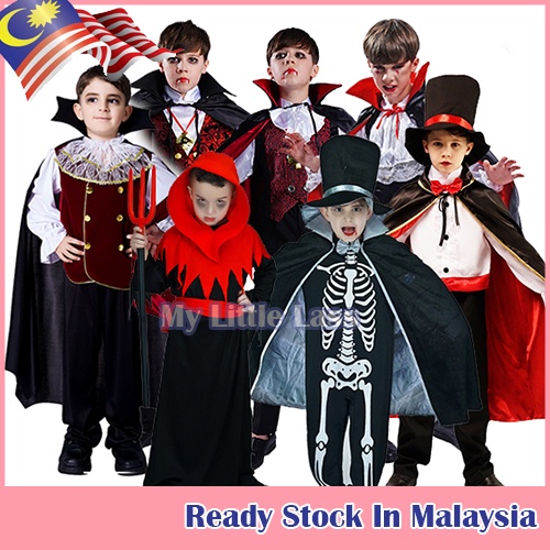 Vampire Prince Dracula Kids Costume Halloween Dress up Outfit Costume ...