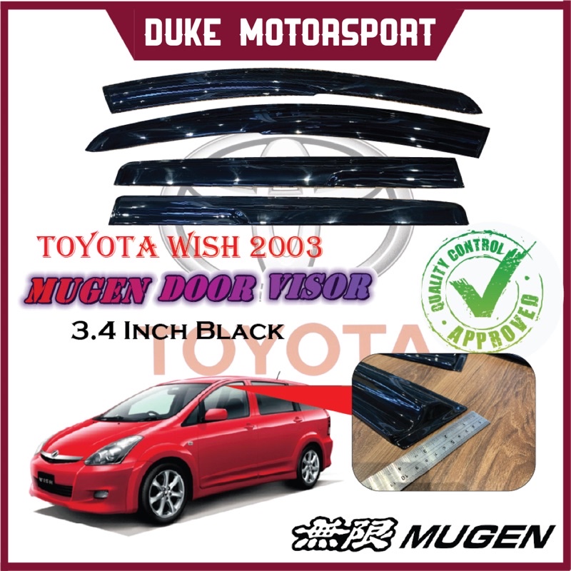 Toyota wish gen1 car mugen door visor air press sun visor window rain ...