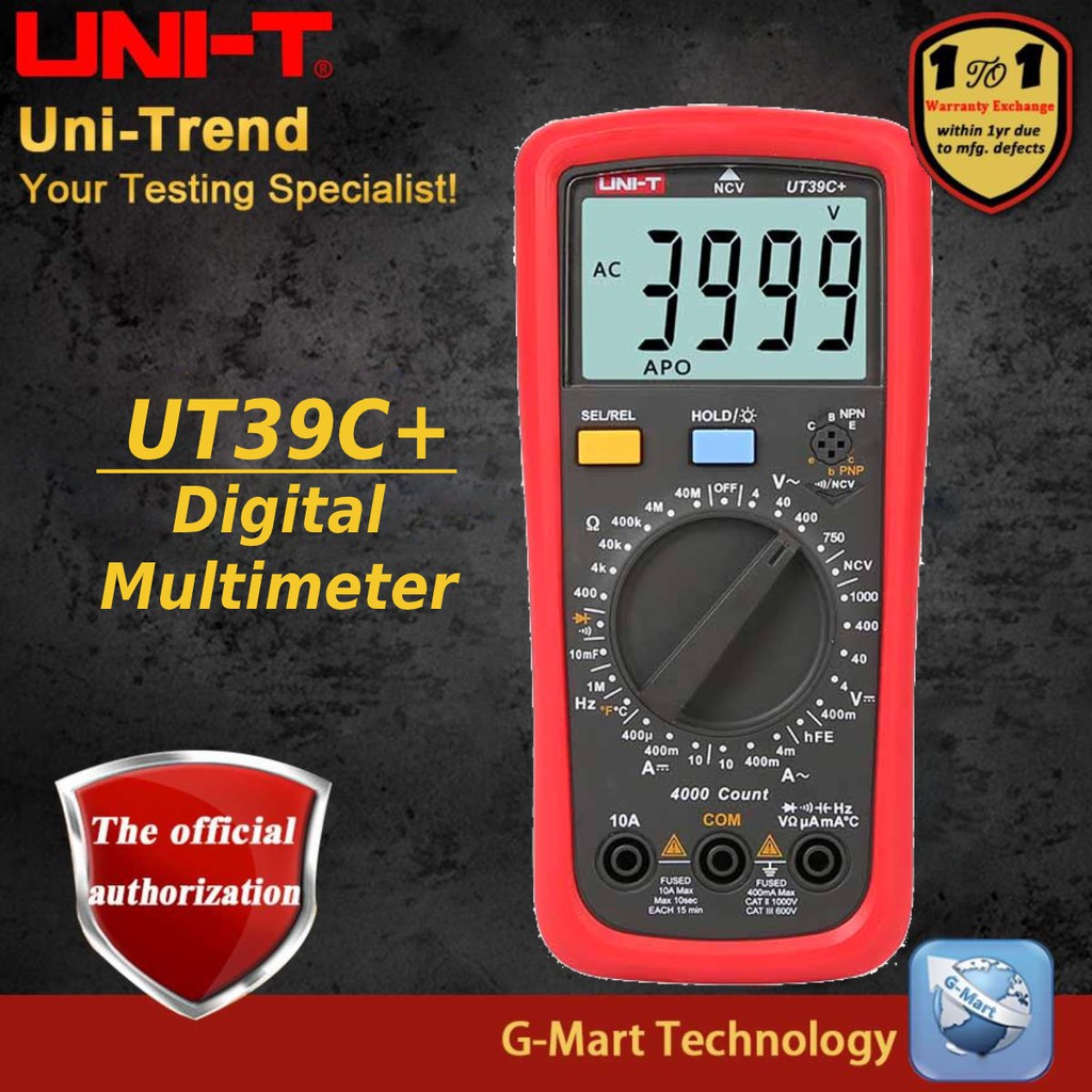 UNI-T UT39C+ UT39E+ UT39A+ Digital Multimeter | Shopee Malaysia