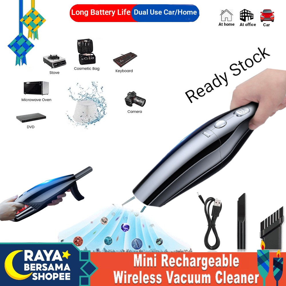 🔥[Ready Stock] 9000Pa Vacuum Cleaner Rechargeable Wireless Vacuum ...