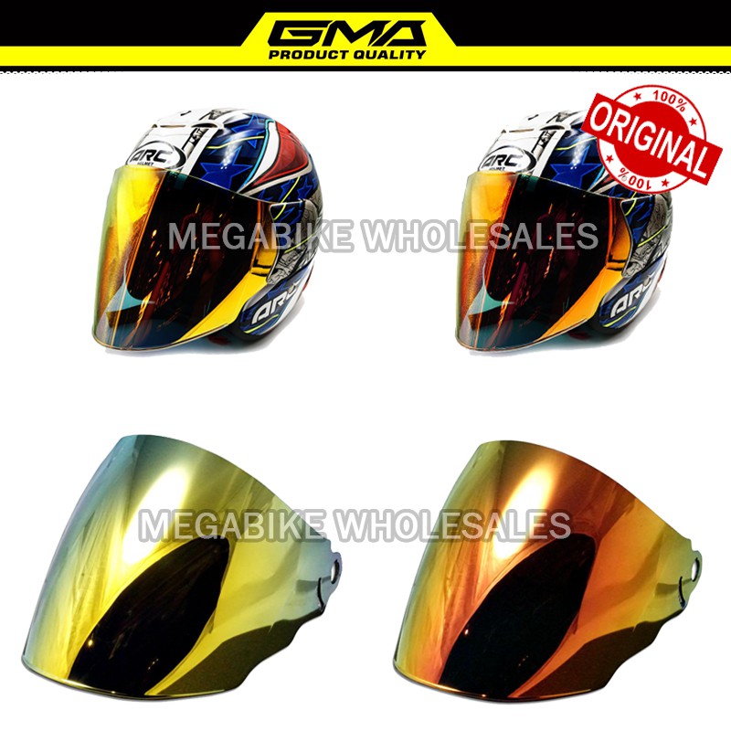 Ready stock GMA Visor arc ritz Siang malam red gold visor ARC helmet ...
