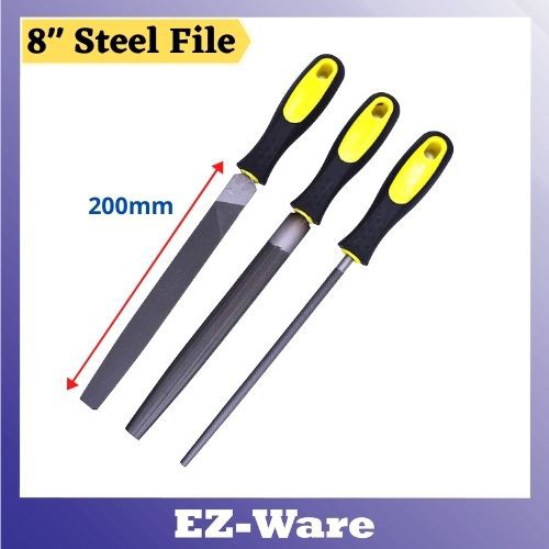 8” High Quality Steel File Half Round / Round / Flat Shape | Shopee ...