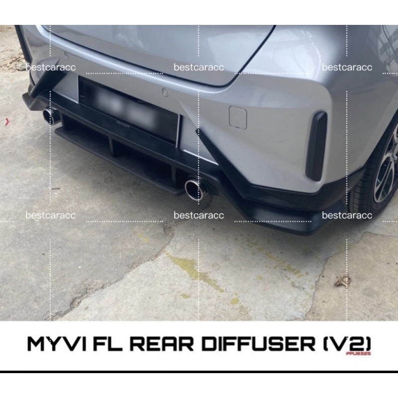 🔥Perodua Myvi Gen3 & Facelift Rear Diffuser V2 PU | Shopee Malaysia