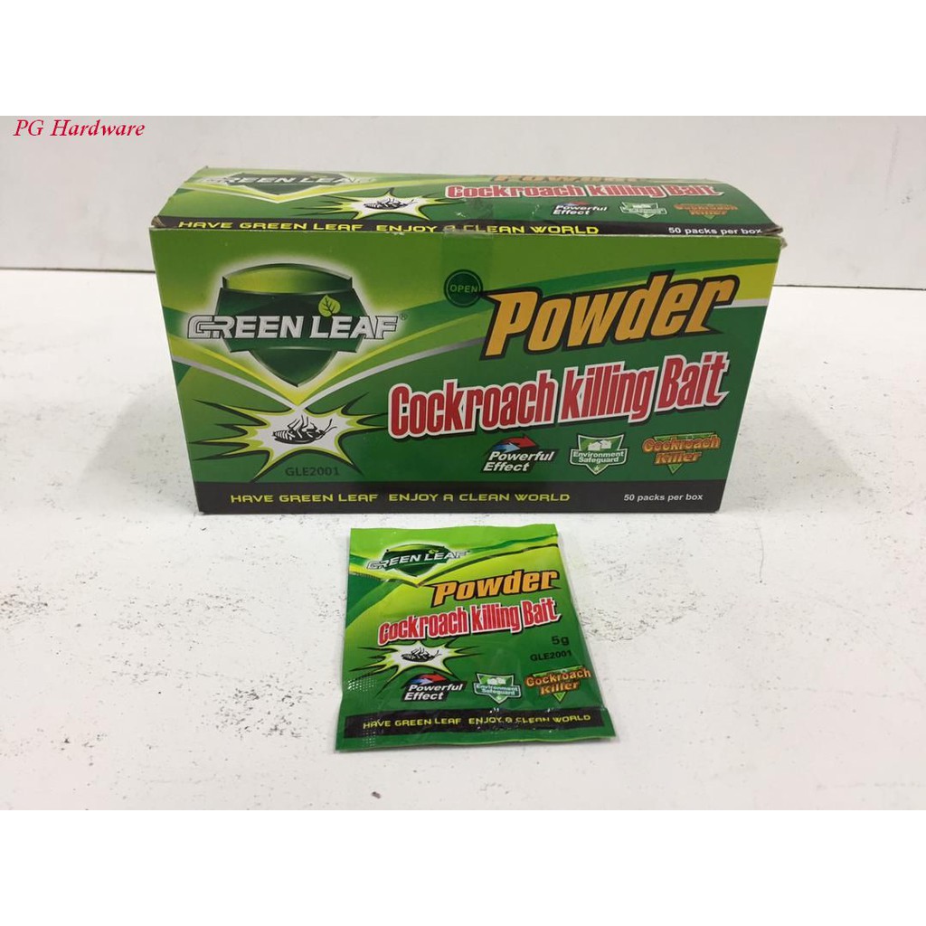 GREEN LEAF Powder Cockroach Killing Bait - 5g | Shopee Malaysia