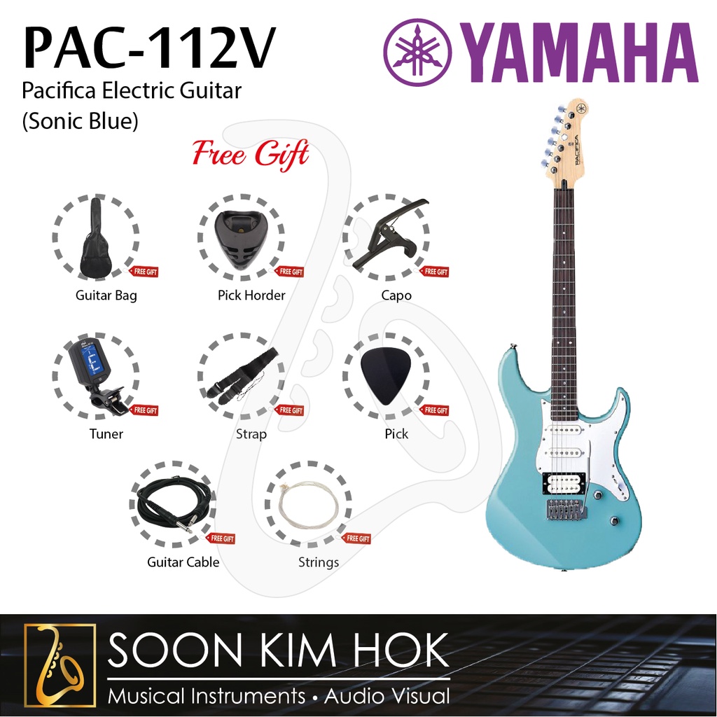 YAMAHA PAC-112V Pacifica Electric Guitar (Sonic Blue) (PAC112V) | Shopee Malaysia
