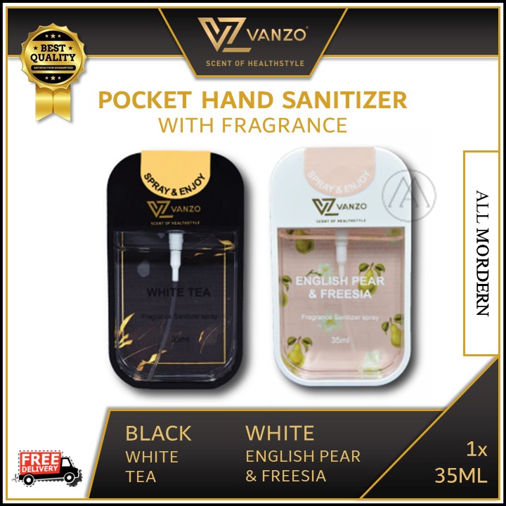 VANZO Pocket Hand Sanitizer Spray With Fragrance Hand Spray With Scent ...