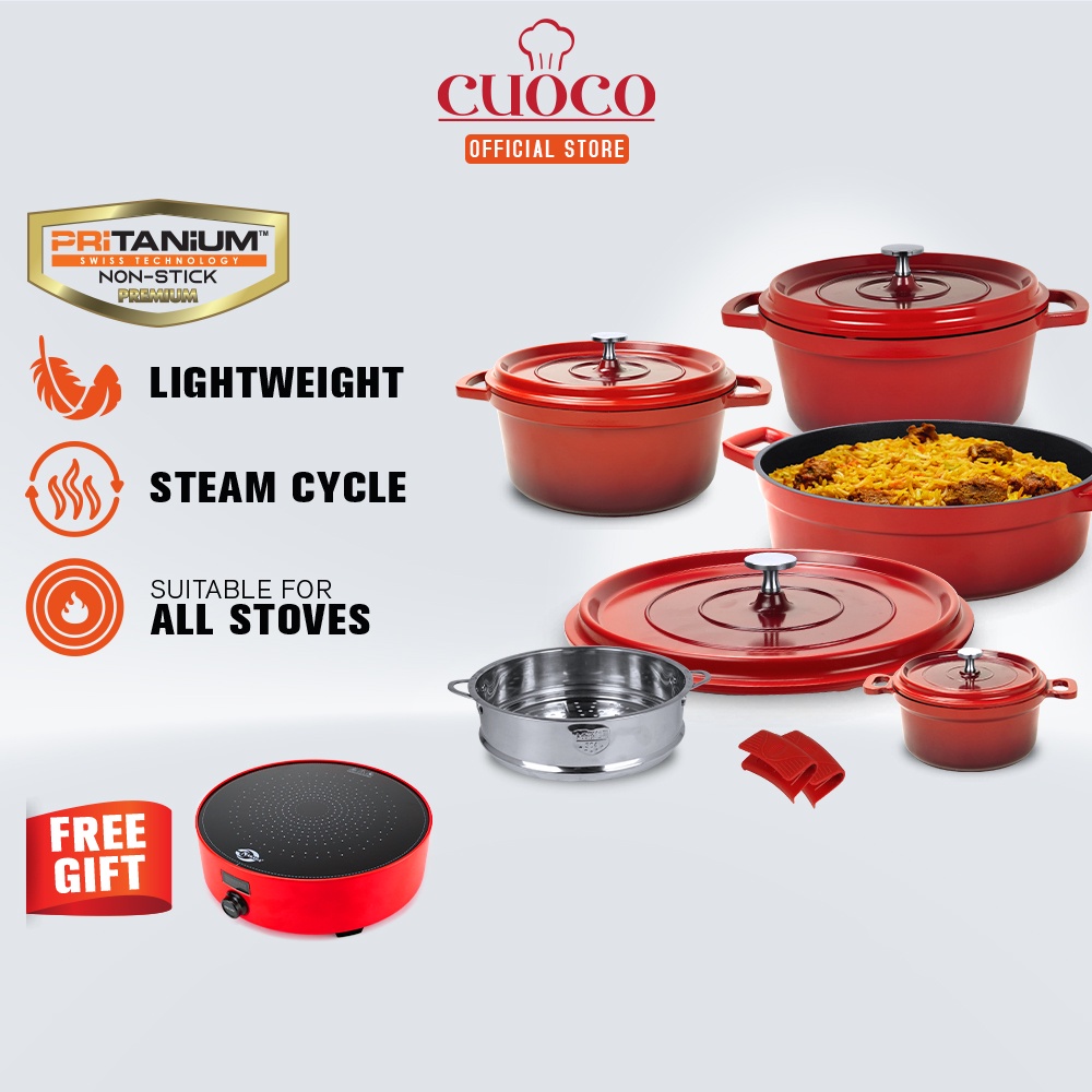 Cuoco Premium Cookware Set CPC5A FREE PCP1000 + NKD201 | Shopee Malaysia